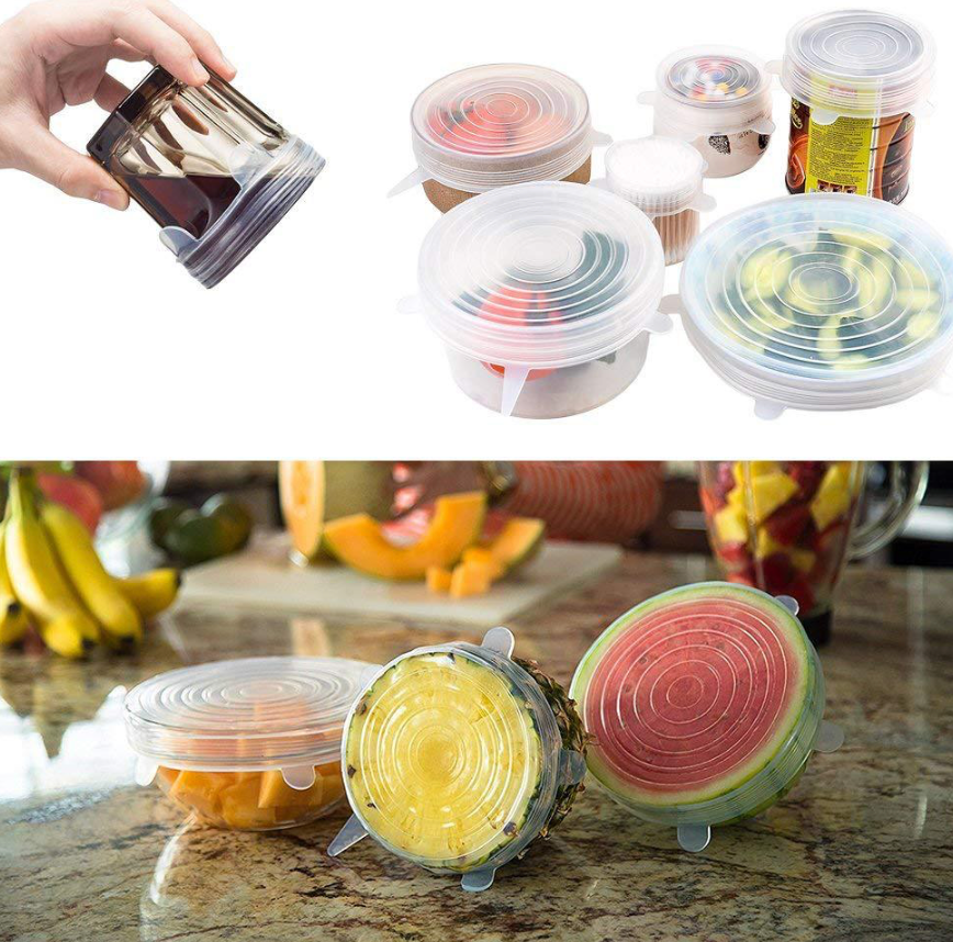 Silicone Food Covers- Clear Set – Planet Renu